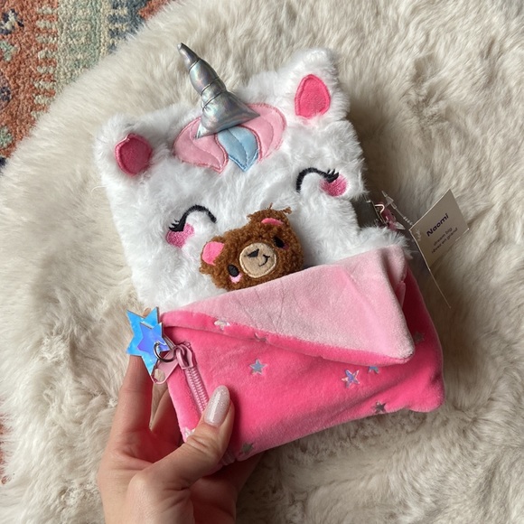 Claire's | Toys | Claires Plush Unicorn Diary Sleeping Bag Teddy Bear ...